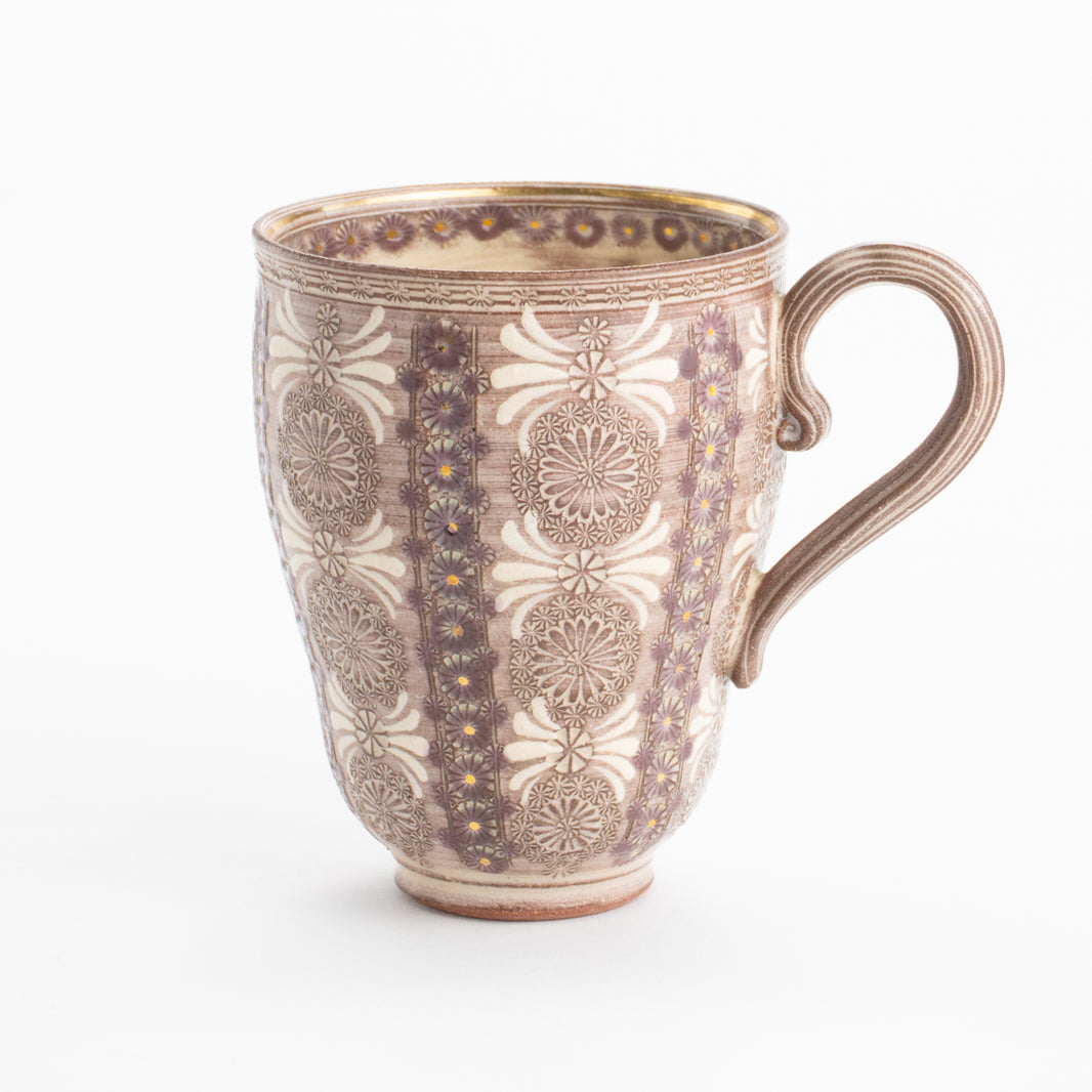 【京都 清水焼】6寸向皿 紫三島 陶楽窯｜コトポッター